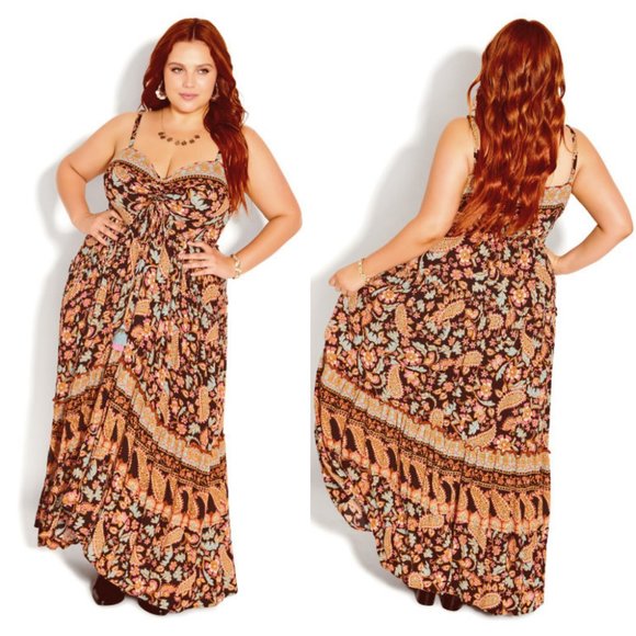City Chic | Dresses | City Chic Starling Reine Paisley Love Maxi Dress ...